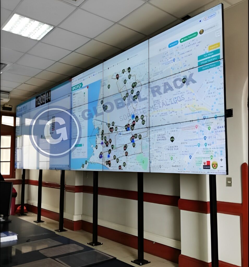 Rack Video Wall Anclado Piso - Global Rack Venta de Soportes y Racks en ...